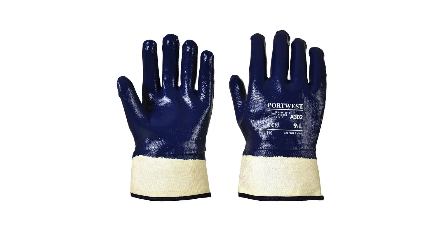 Portwest A302 csuklóig mártott nitril kesztyű | kamino.hu