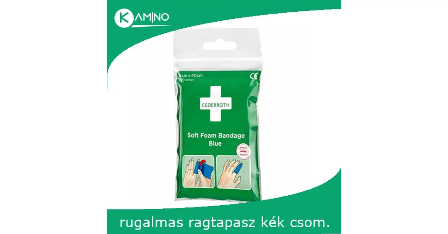 Cederroth ragtapasz, 6 cm x 40 cm, kék praktikus csomagban