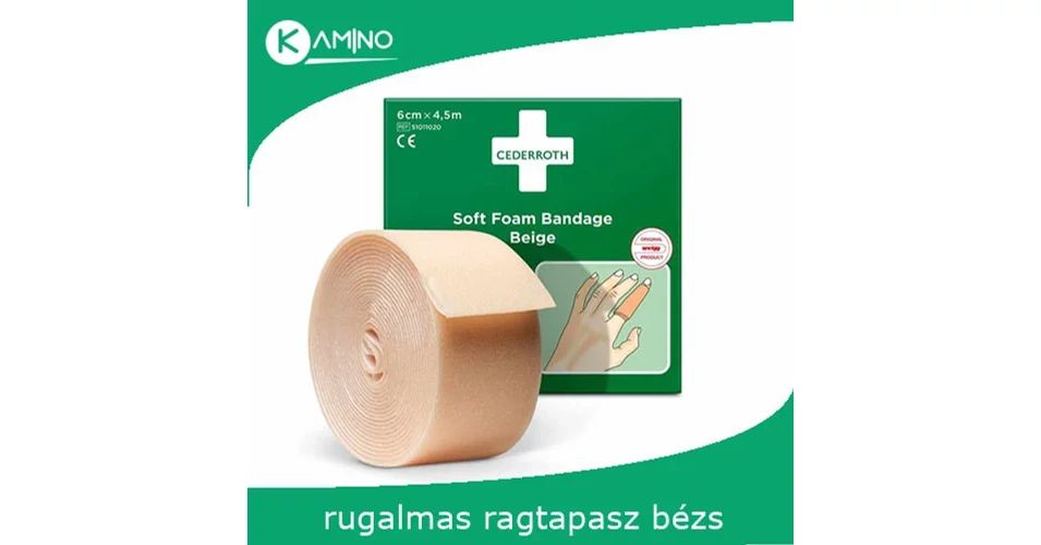 Cederroth téphető/vágható ragtapasz, 6 cm x 4.5 m, bézs